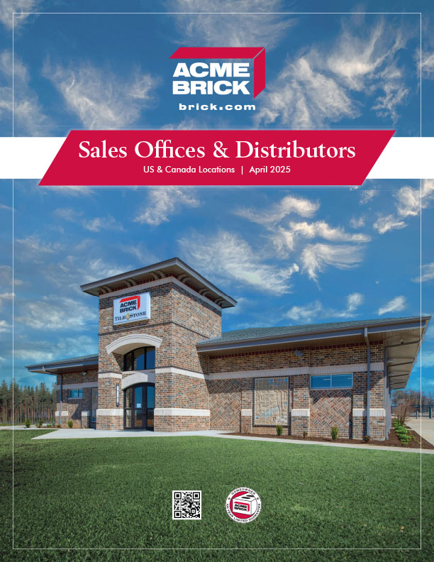 April 2025 Sales & Distributors Map - Acme Brick